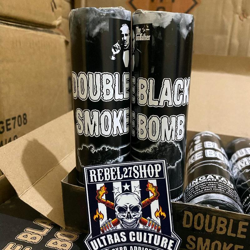 1 BATANG - DOUBLE BLACK SMOKE 2 SISI WARNA HITAM 60 DETIK Perlengkapan ...