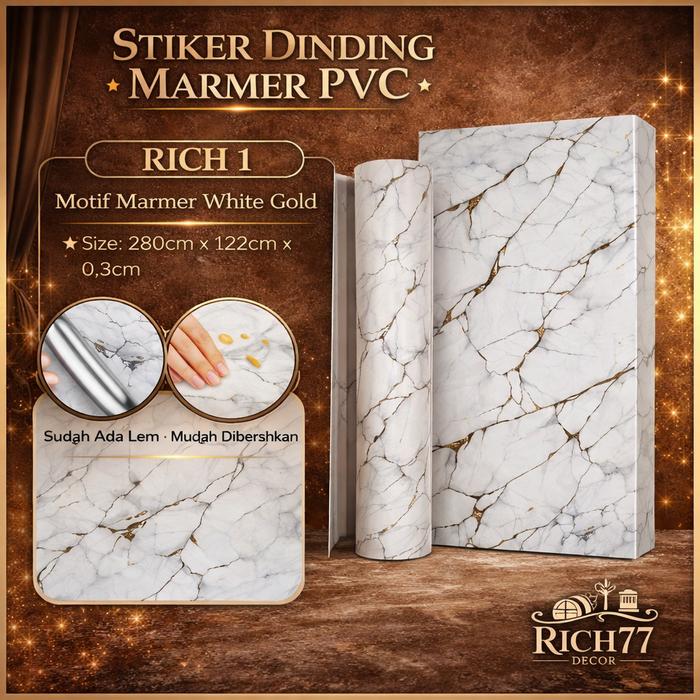 Jual Wallpaper Foam Stiker Dinding Marmer Pvc Sticker Dinding Motif ...
