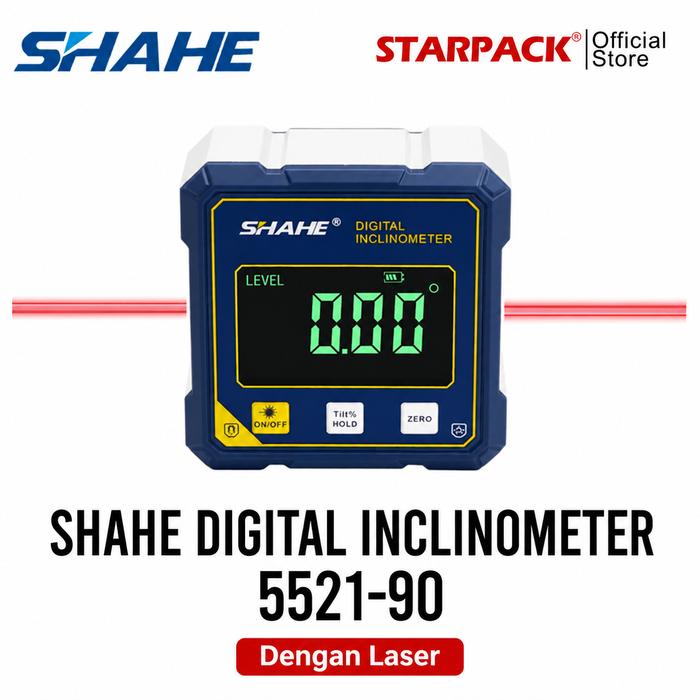 Jual SHAHE 5521-90 DENGAN LASER Rechargeable Digital Inclinomer, Alat ...