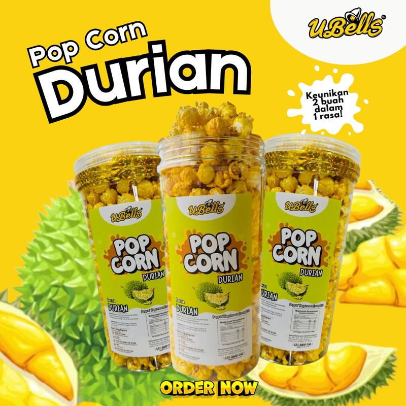 (DURIAN-350GM) BOTOL BESAR Durian Popcorn / Fully Coated Durian ...