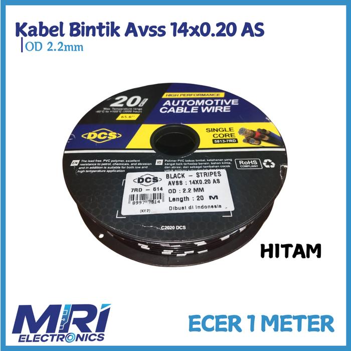 Jual Kabel Bintik 14 x 0.20 AS Kabel AVSS OD 2.2mm Untuk Otomotif Bodi ...