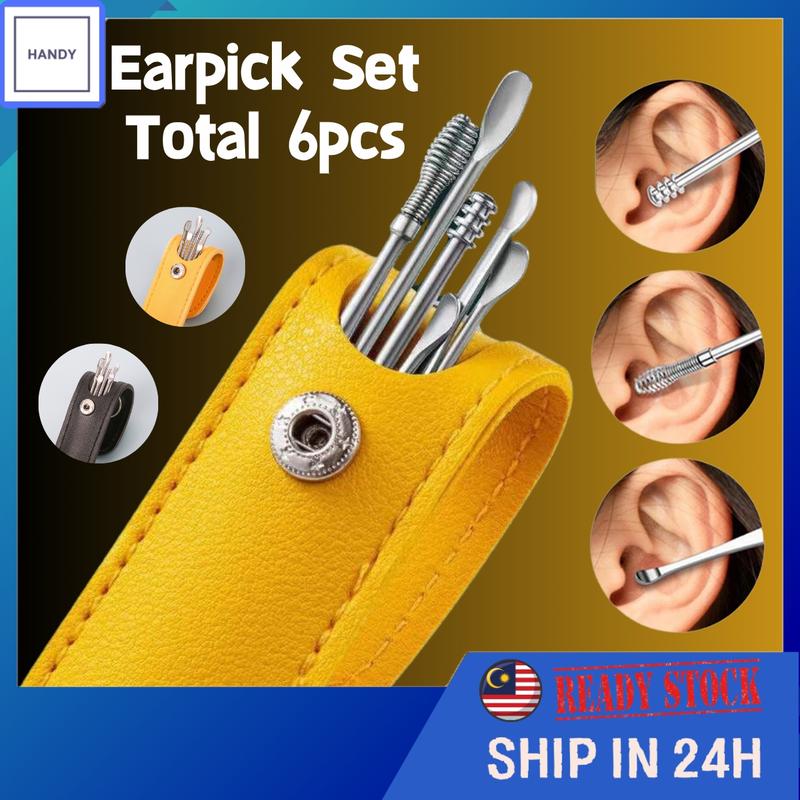 HANDY Ear Cleaner Ear Pick Set Pengorek Telinga Korek Telinga Besi Ear ...