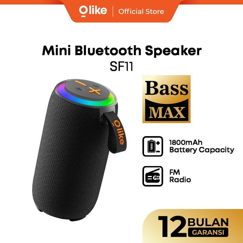 [NEW] OLIKE Speaker Bluetooth SF11 with LED Light HD Audio Stereo ...