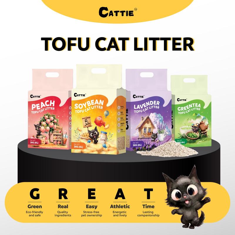 CATTIE Tofu Cat Litter Pasir Kucing Toilet Kucing Toufu Cat Sand ...