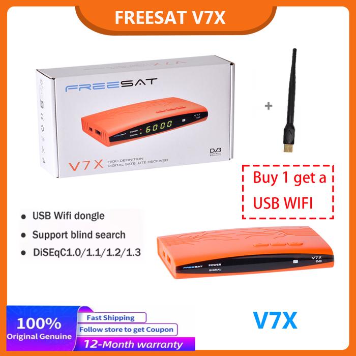 Jual 2025 FREESAT V7X DVB-S DVB-S2 Digital Signal Satellite HD Decoder ...
