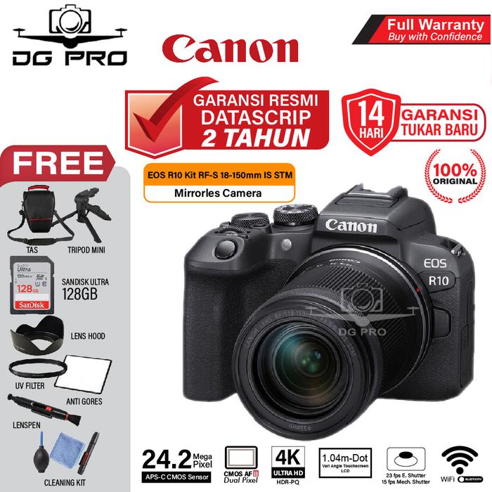 Jual Canon EOS R10 Kit RF-S 18-150mm / RF-S 18-45mm STM / Body Only ...