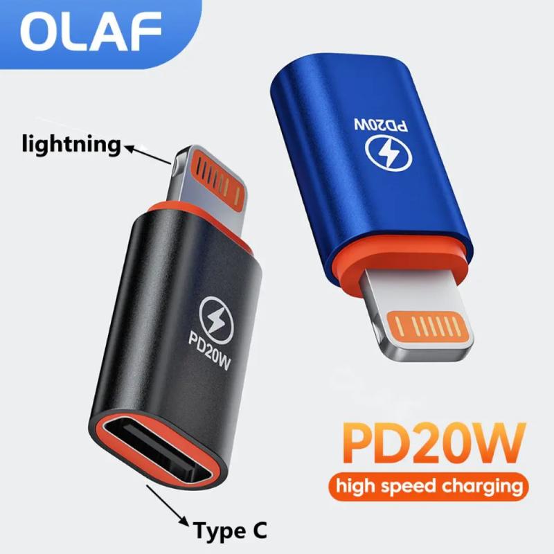 OLAF OTG USB Type C to Lightning Adapter Converter Fast Charge PD 20W ...