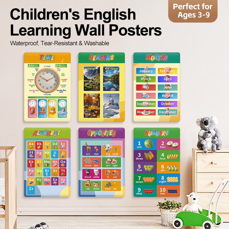 Children's English Learning Wall Posters - Interactive and Fun - TikTok ...