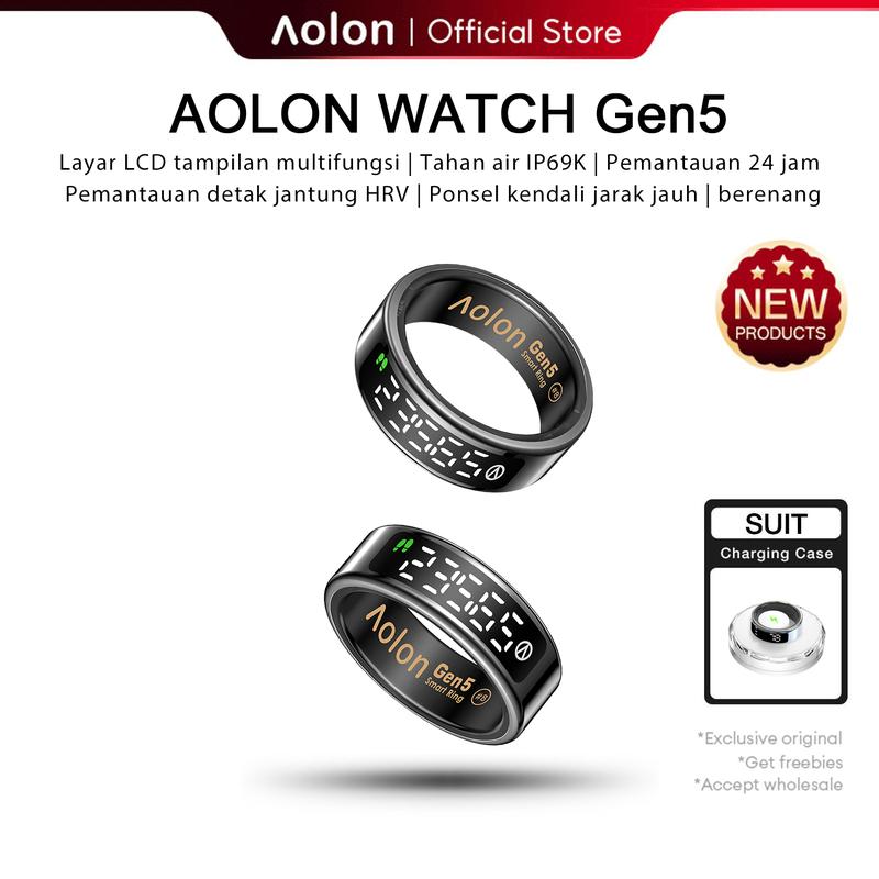 Aolon Ring Gen5 Smart ring Jam Tangan Heart Rate & Blood Oxygen ...