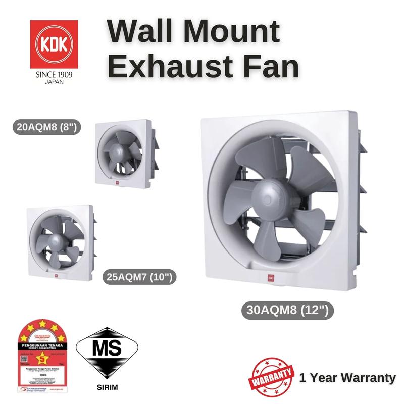 KDK Wall Ventilation Exhaust fan Kipas Sedut Udara 8 inci 10 - TikTok ...