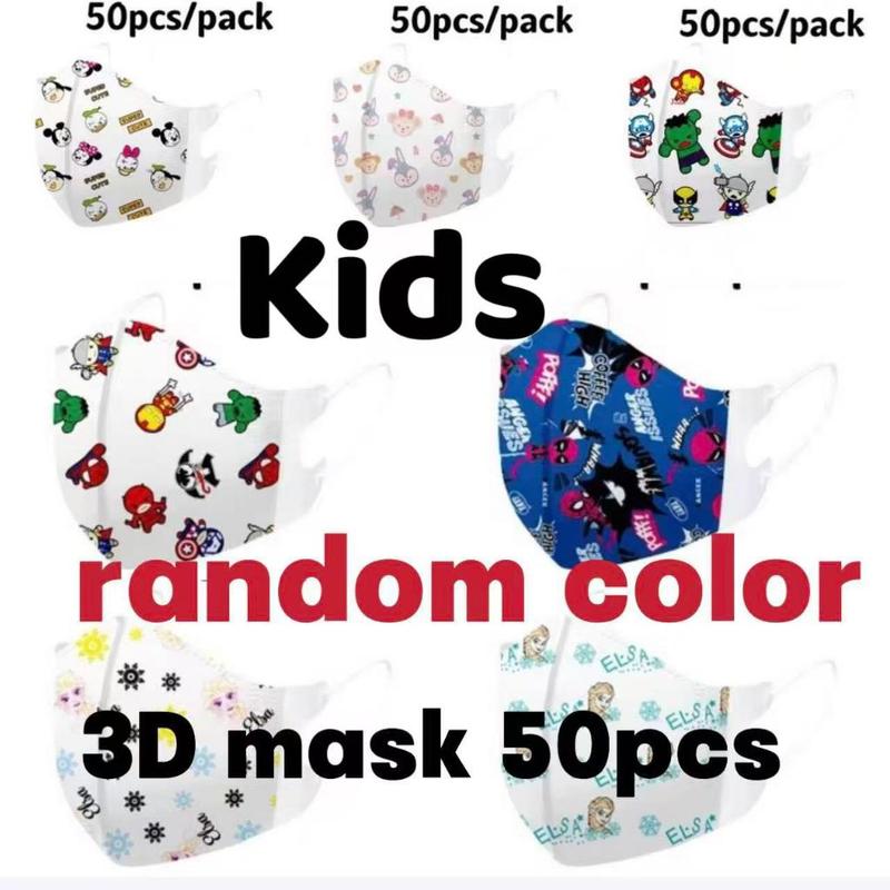 【Random Color】50pcs Kids 3D Korea Design Face Mask Kids - TikTok Shop ...