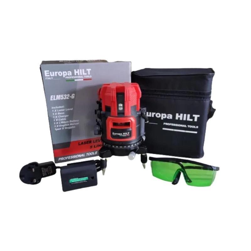 EUROPA HILT LASER LEVEL MACHINE ELM532-G | 5 GREEN LINE | 360 - TikTok ...