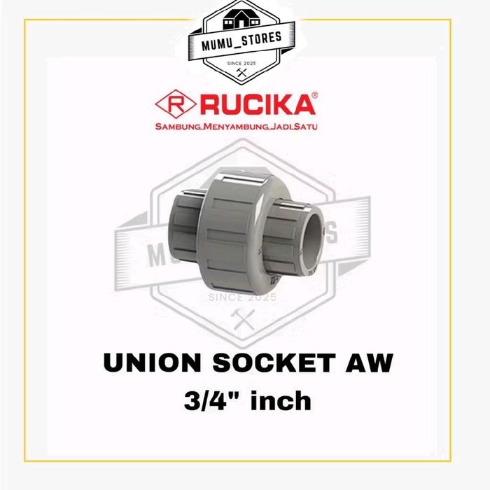 Jual RUCIKA UNION SOCKET AW 3/4” Inch 20MM WATERMUR SOCK SAMBUNGAN ...