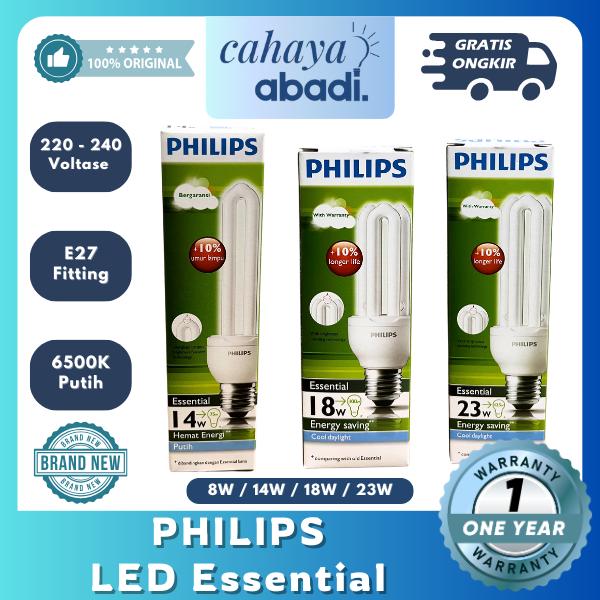 Lampu PHILIPS LED Essential 8W 14W 18W 23W E27 Putih - Lampu - Shop ...