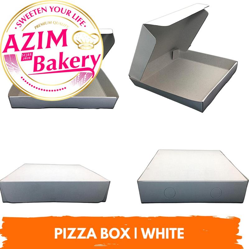 WHITE PIZZA BOX 3PCS | KOTAK PIZZA PUTIH 3PCS | PAPER PIZZA BOX ...