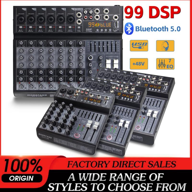 Pencampur Audio 4 Saluran Antarmuka Audio Bluetooth Rekaman USB Pemain ...