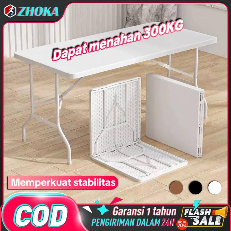 ZHOKA Meja Lipat Panjang 1.2m-1.8m Meja Portable Meja jualan - Shop ...