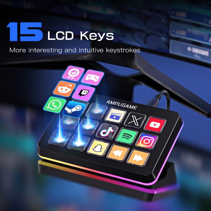 Jual FIFINE Stream Controller with 15 Macro Keys,Streaming Deck with ...