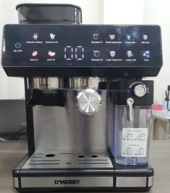 Dmerry COF710 - Mesin Espresso Capucino Latte Otomatis - Low Watt 20 Bar With Steam Milk Tank ...
