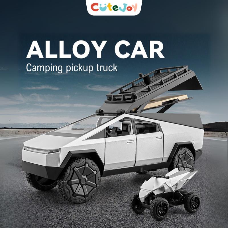 CUTE JOY Mainan Mobil Remote Control 2.4G 4WD Cybertruck Skala 1:24 ...