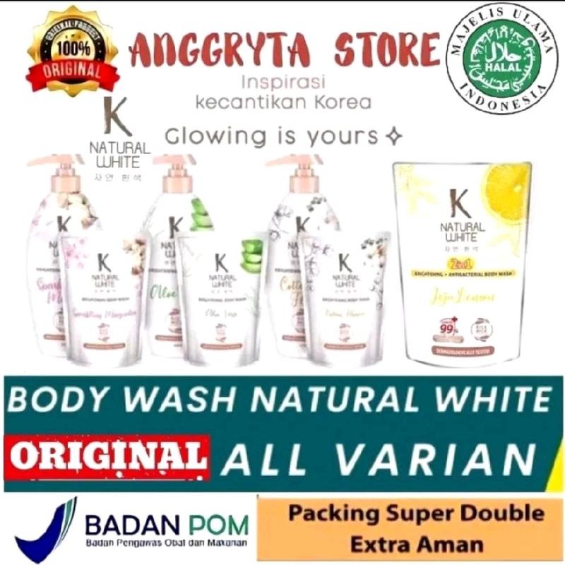 K Natural Body Wash Sabun Mandi Cair Korea Ukuran 400ml & Botol - Shop ...