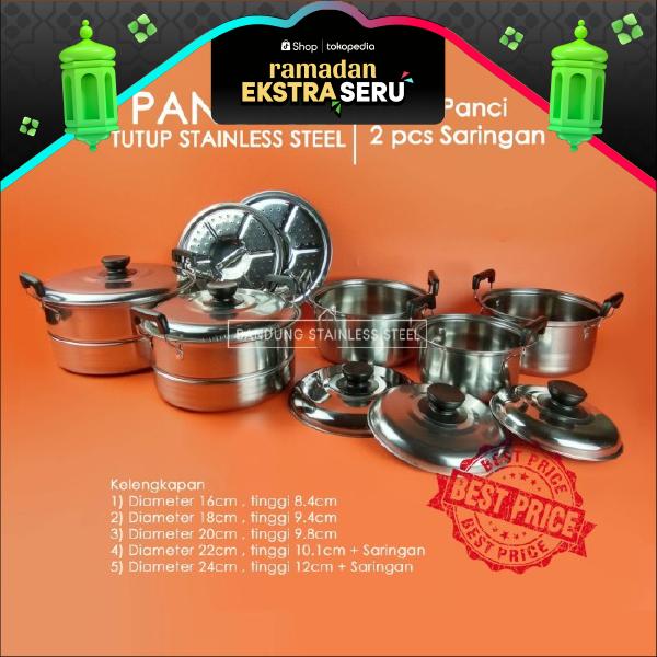 Panci set panci sup kukus stainless steel steamer soup pot murah - Shop ...