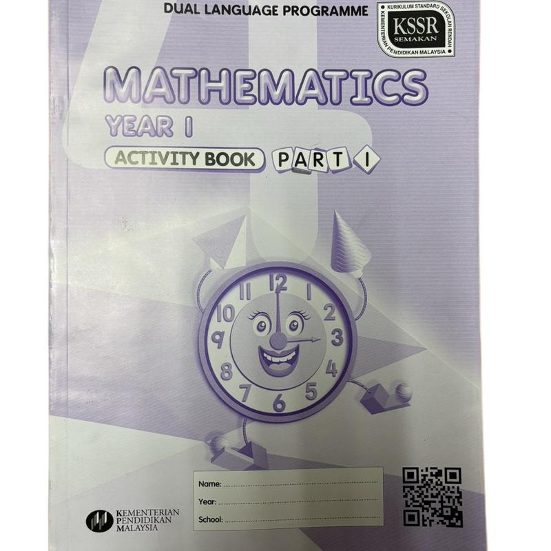 Mathematics year 1 part 1 activity book DBP - TikTok Shop Malaysia