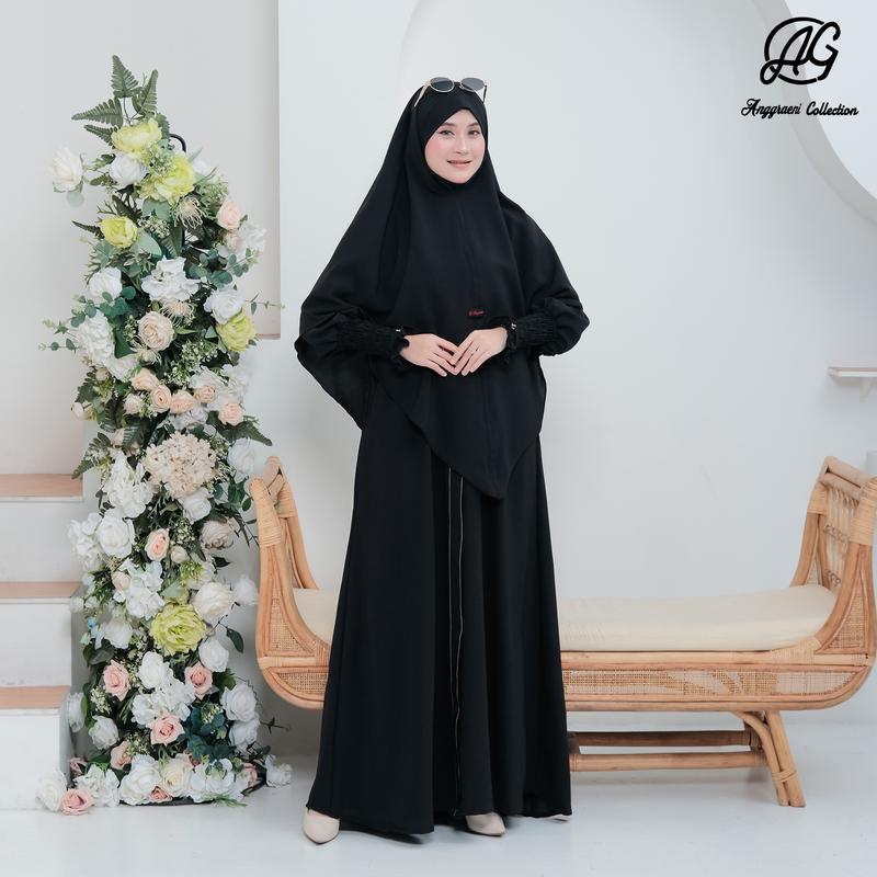 Gamis Syar'i Elife Cadar Tali Bahan Sabrina - Wanita Dewasa Muslimah ...