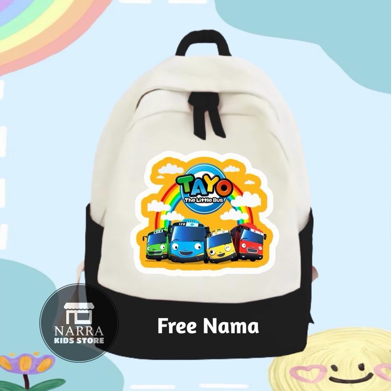 TAS RANSEL BACKPACK ANAK SEKOLAH SD / TK CUSTOM GAMBAR TAYO FREE - Shop ...