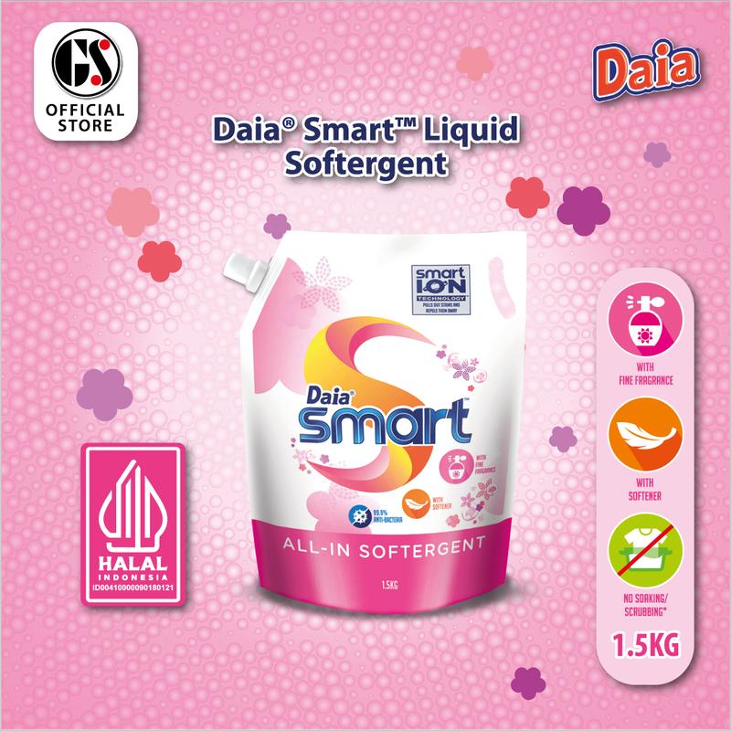 Daia Smart All-In Softergent Refill Pouch 1.5kg - Cecair Pencuci ...