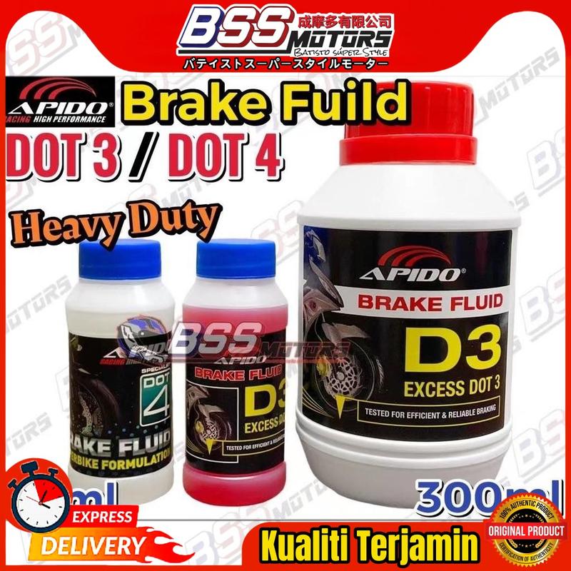 Brake Fluid Oil D3 D4 Minyak Brek Brake Dot 3 Dot 4 50ml 300ml - TikTok ...