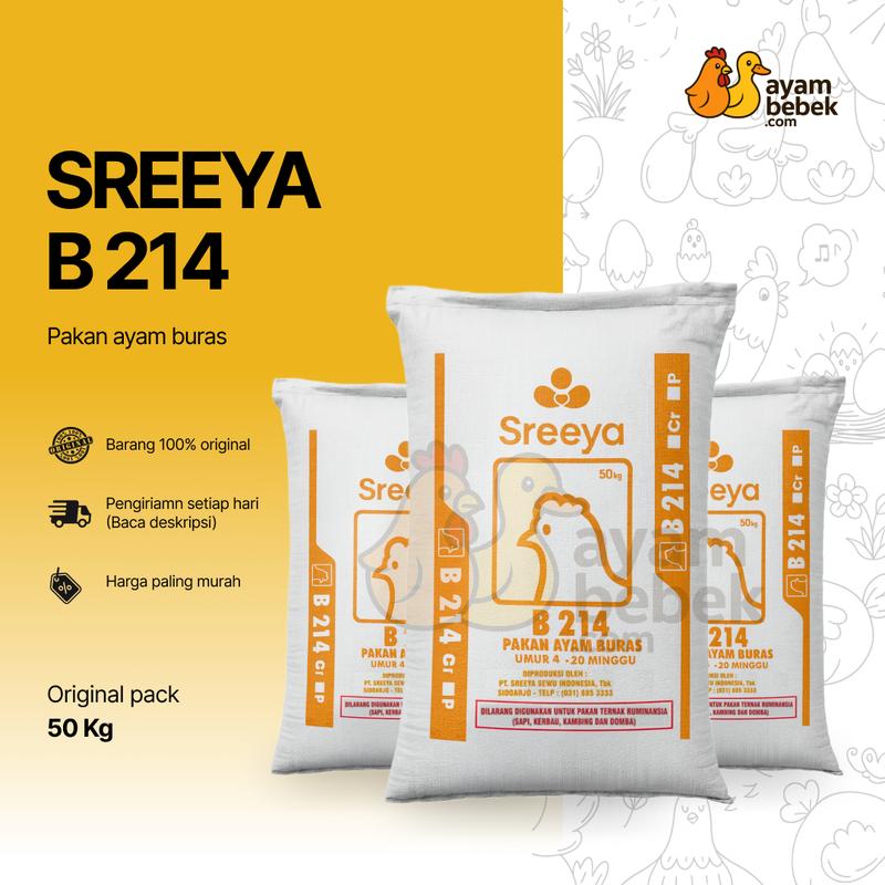 SREEYA B214 Pakan Ayam Kampung Buras / Ayam Kampung | Usia 4–20 Minggu ...