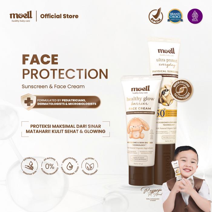 Promo Moell Face Protection - Face Cream 40gr & Physical Sunscreen 30gr ...