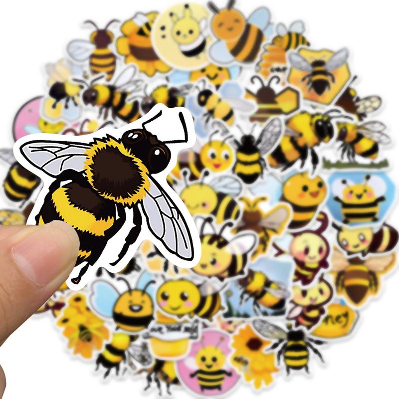 Diy Waterproof Cartoon Bee Sticker Pack 50 Adorable Designs For ...