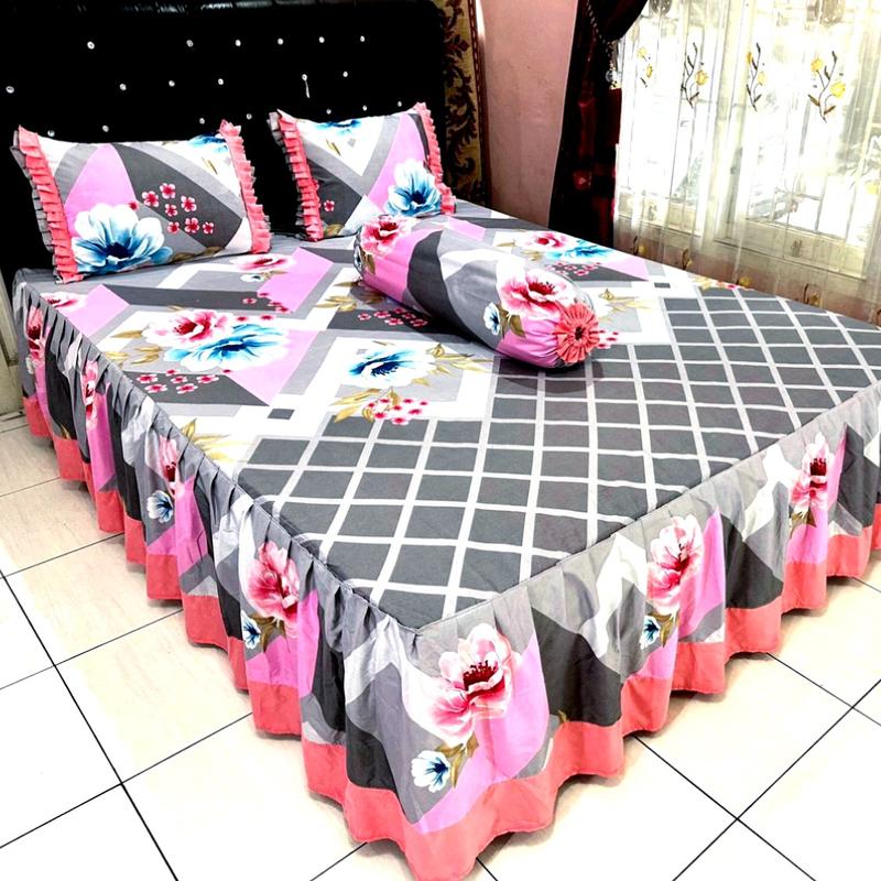 SPREI RUMBAI 45cm 160X200 180x200 Set SARUNG BANTAL GULING BER - Shop ...
