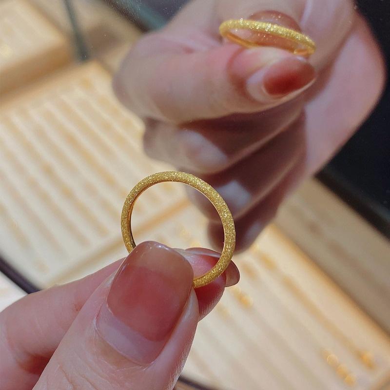 Simple Starry Ring Frosted Titanium Steel Advanced Colorfast - TikTok ...