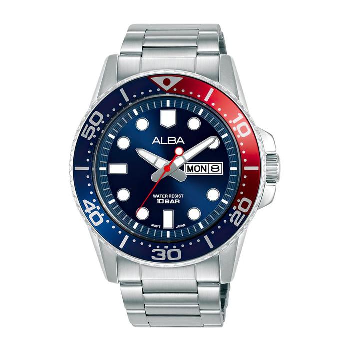 Promo Jam Tangan Pria Alba AV3593X1 AV3593 Silve Blue Red Original ...