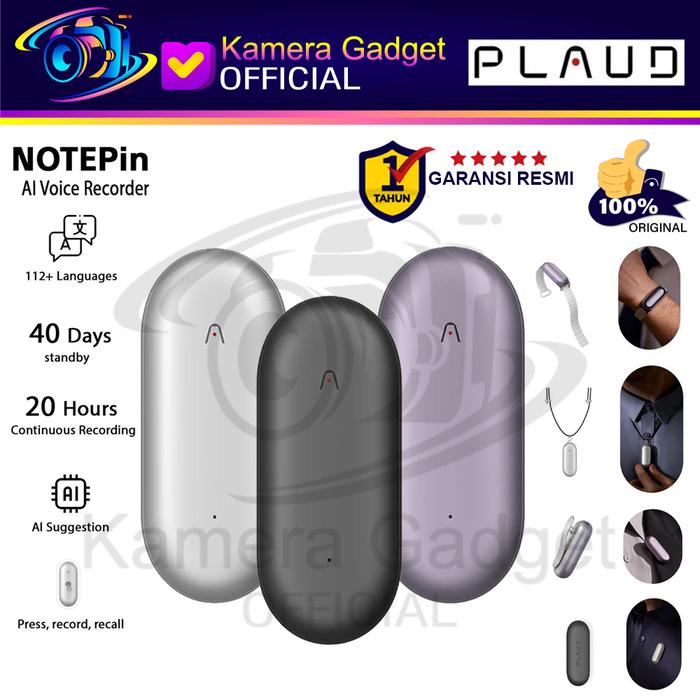 Jual Plaud NotePin Compact AI Voice Recorder with ChatGPT for Automatic ...