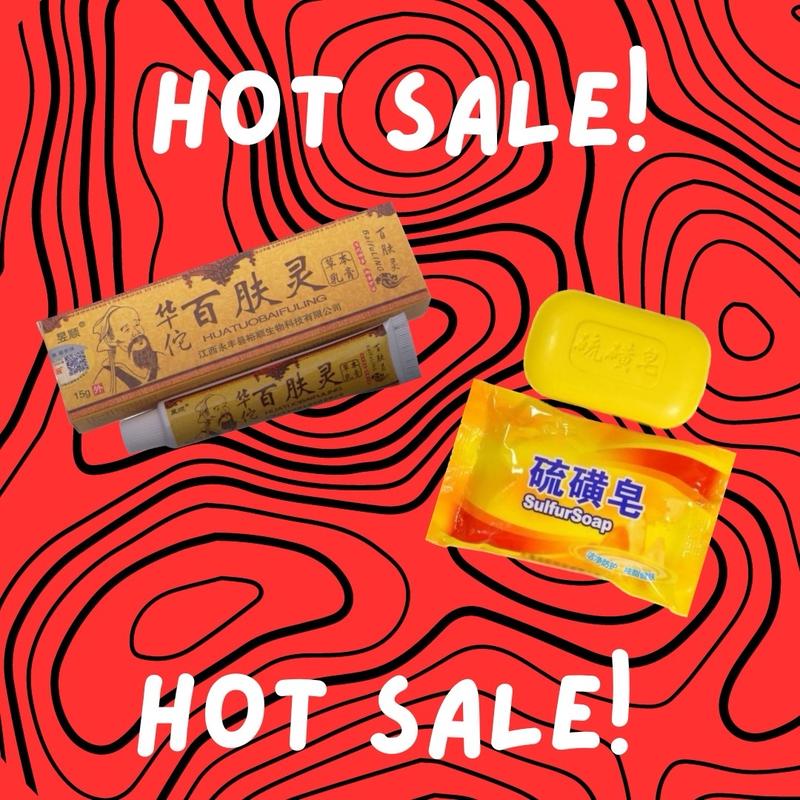 Pakej jimat kaw sabun(sulfur) and 1 box cream bait fu ling kuning ...