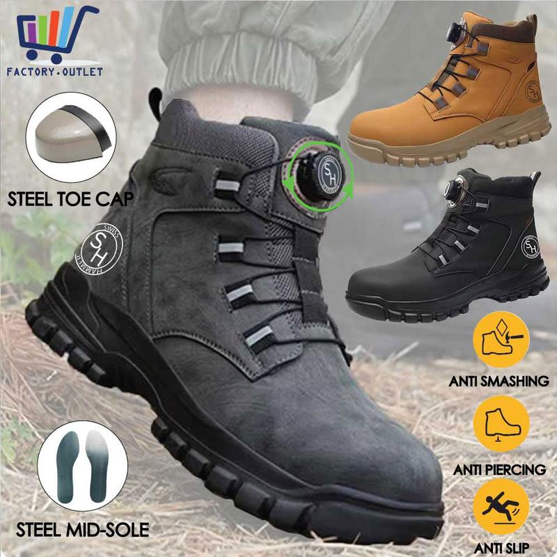 Swiss Hammer High Top Safety Shoes Rotating Button Work Shoe - TikTok ...