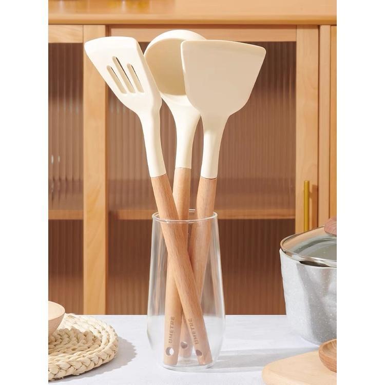 Set Perkakas Dapur, 3 Keping, Sudu Sup, Sudu Putih, Tahan Panas ...