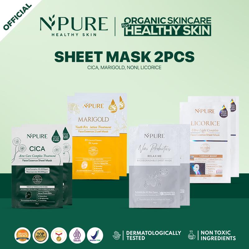 【Sheet Mask 2pcs】NPURE Sheet Mask / Acne Care / Anti Aging / - Shop ...