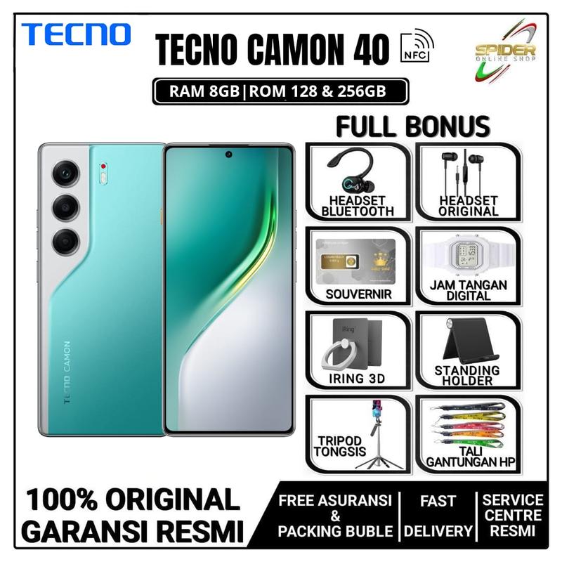HP TECNO CAMON 40 NFC RAM 8/128GB & 8/256 GARANSI RESMI INDONESIA - Shop | Tokopedia