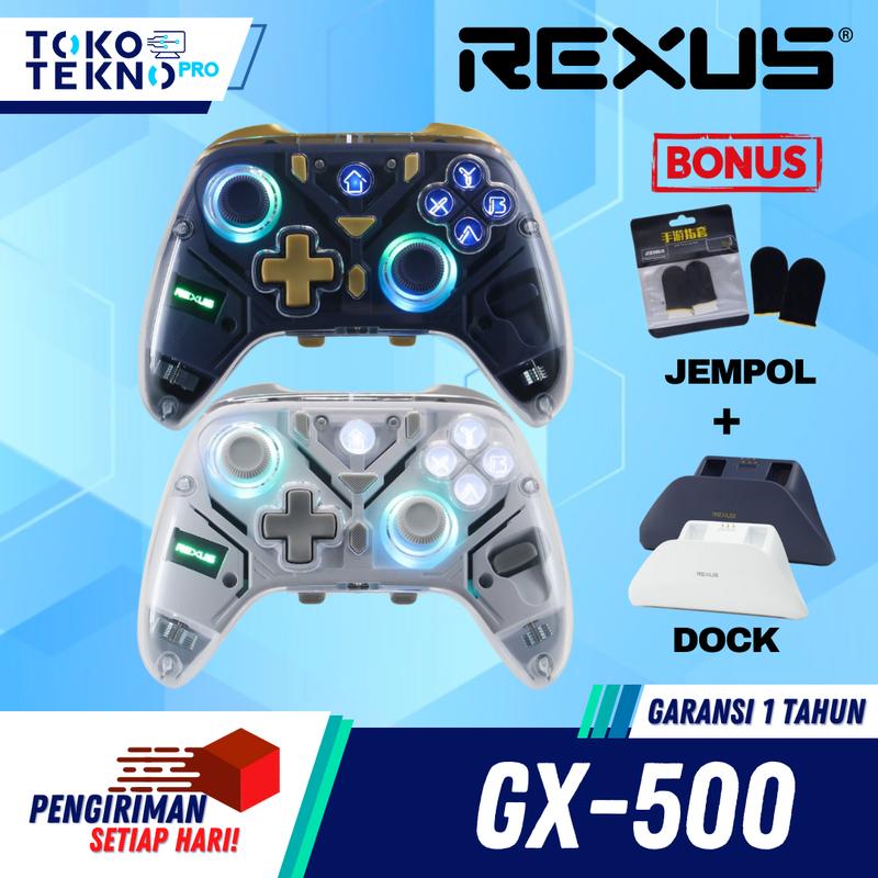 Rexus GX500 / GX-500 Gamepad Multiplatform Joystick Removable Case ...