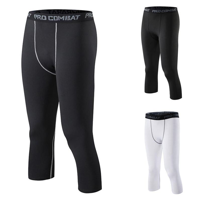 Men's Fitness Sports Tights Basketball Compression Tights Pants ...
