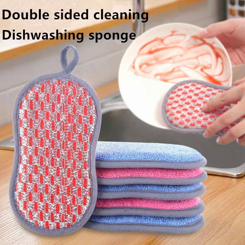 Kitchen Cleaning Sponge Double Sided Sponge Scrubber Sponges For ...