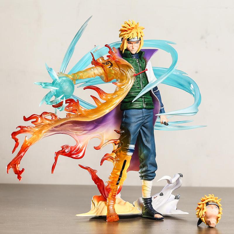 23cm Naruto Action Namikaze Minato Light Up Pvc Figurine Statue ...