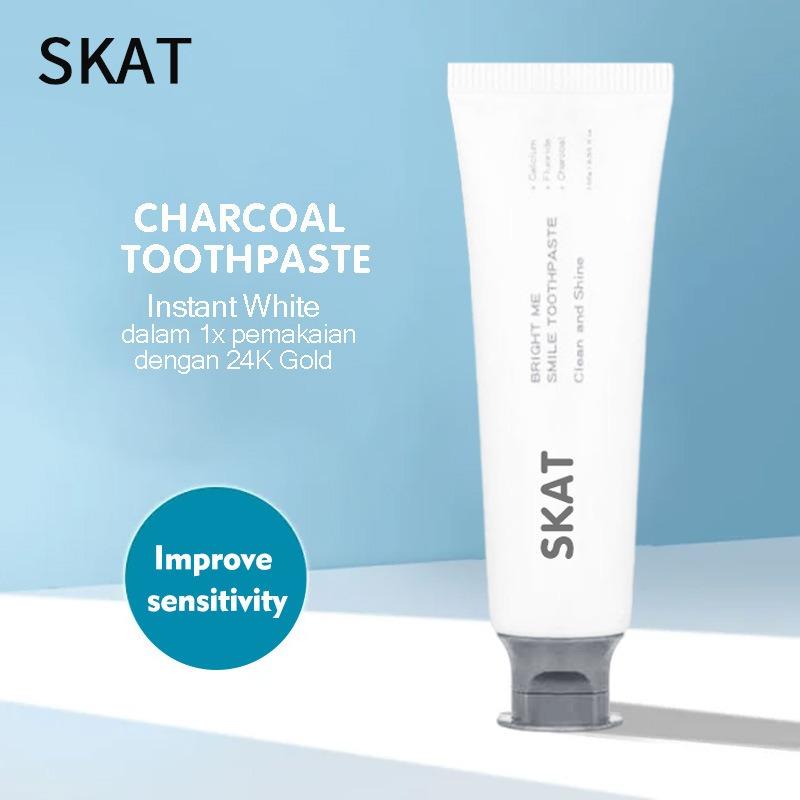 SKAT Charcoal Toothpaste Clean Mouth Breath Fresh Charcoal Toothpaste ...