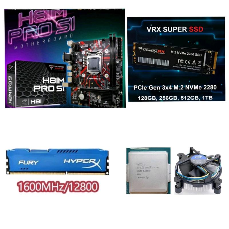 Paket Processor Intel Core i7 LGA 1150 Motherboard Varro H81 - Shop ...