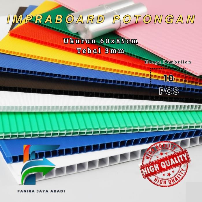 Jual (10PCS) Impraboard Potongan Tebal 3mm Ukuran 60x85 cm All Warna ...